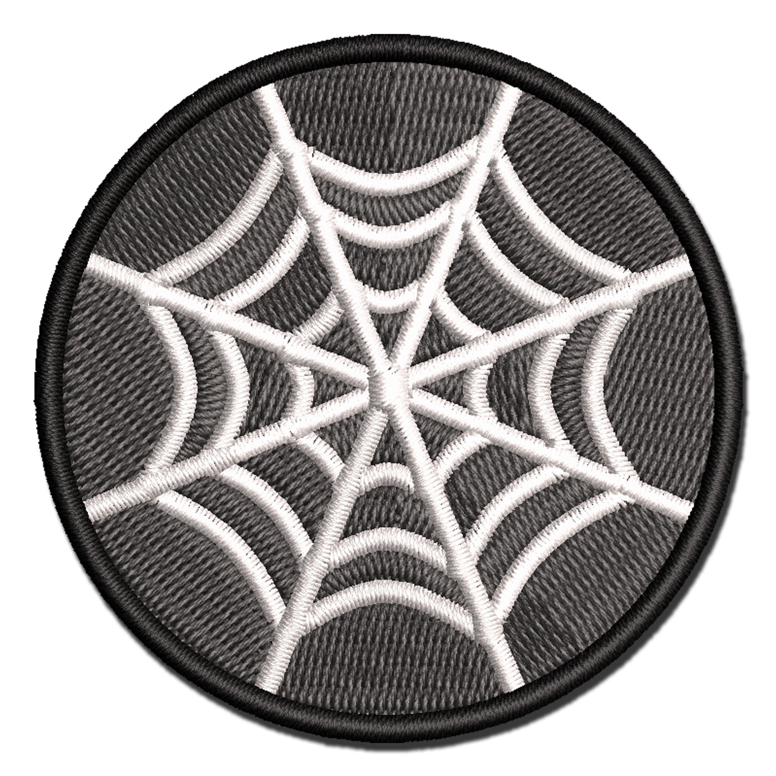Spider Web Applique Multi-Color Embroidered Iron-On Patch - 3 Inch ...