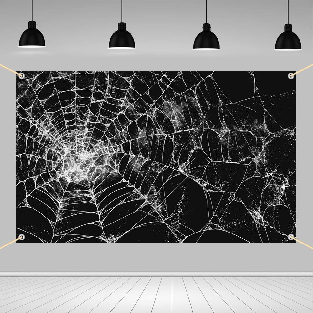 Spider Web Backdrop Black Spider Web Baby Shower Birthday Photograpy ...