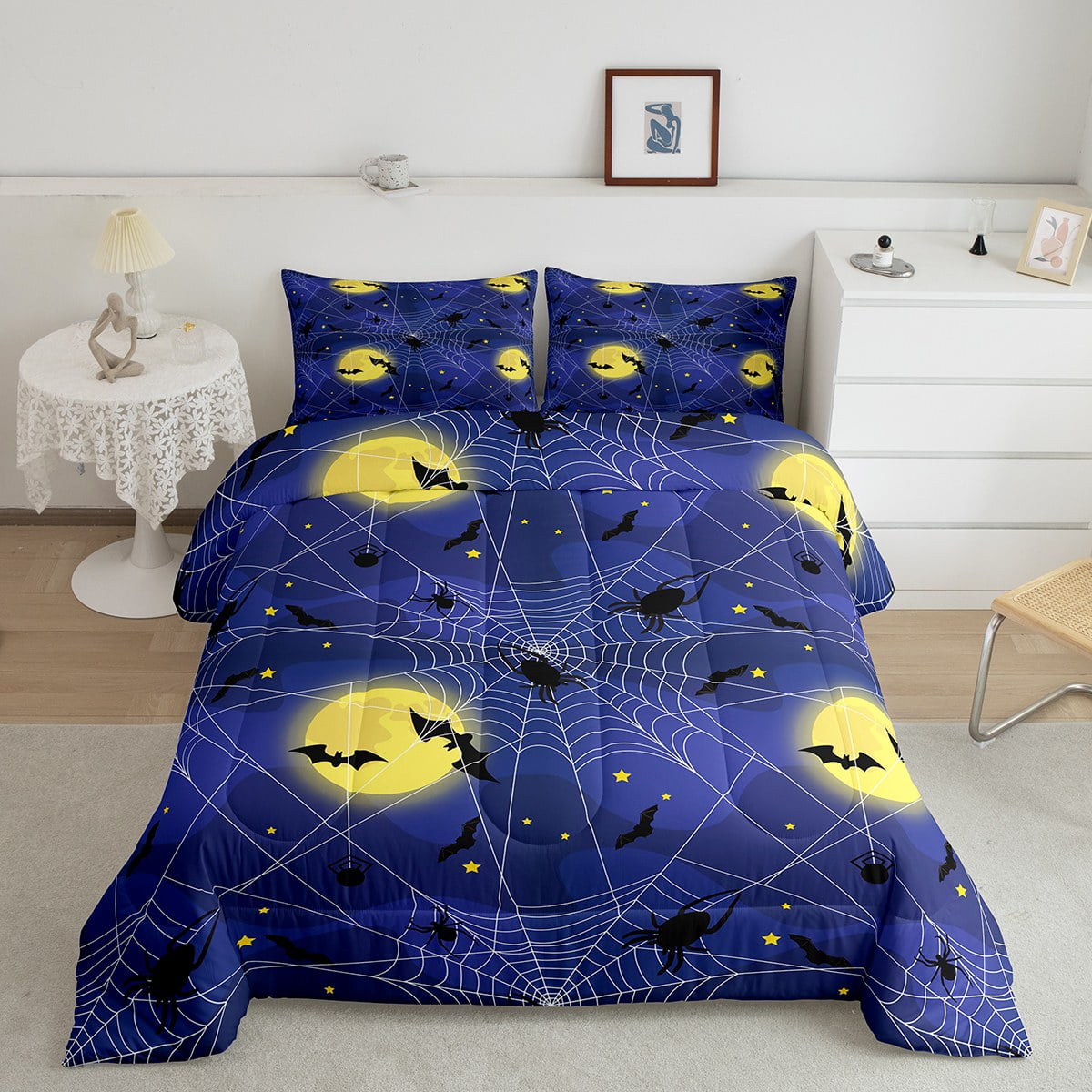 Spider Web Bedding Comforter Sets Twin Size,Halloween Themed Comforter ...