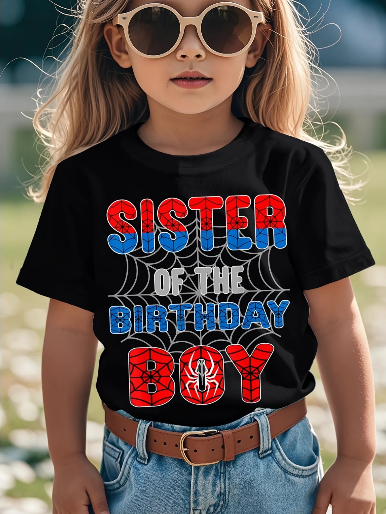 Spider Web Birthday Party Sister of The Birthday Boy Funny Aesthetic ...