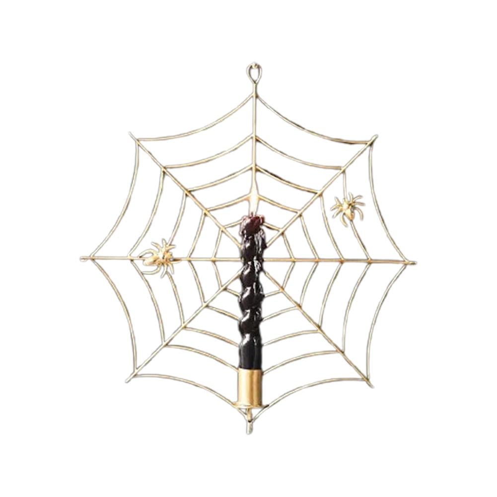 Spider Web Candles Holder, Spiderweb Taper Candle Holder Sconce, Spooky ...
