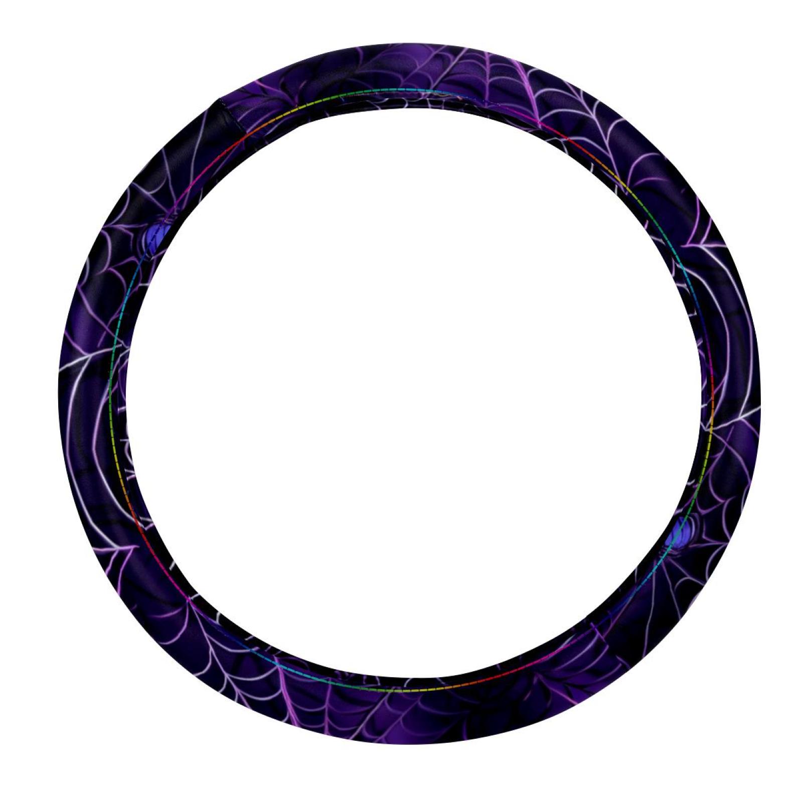 Spider Web Car Wheel Cover 14.5 Inch Printing PVC Leather Auto ...