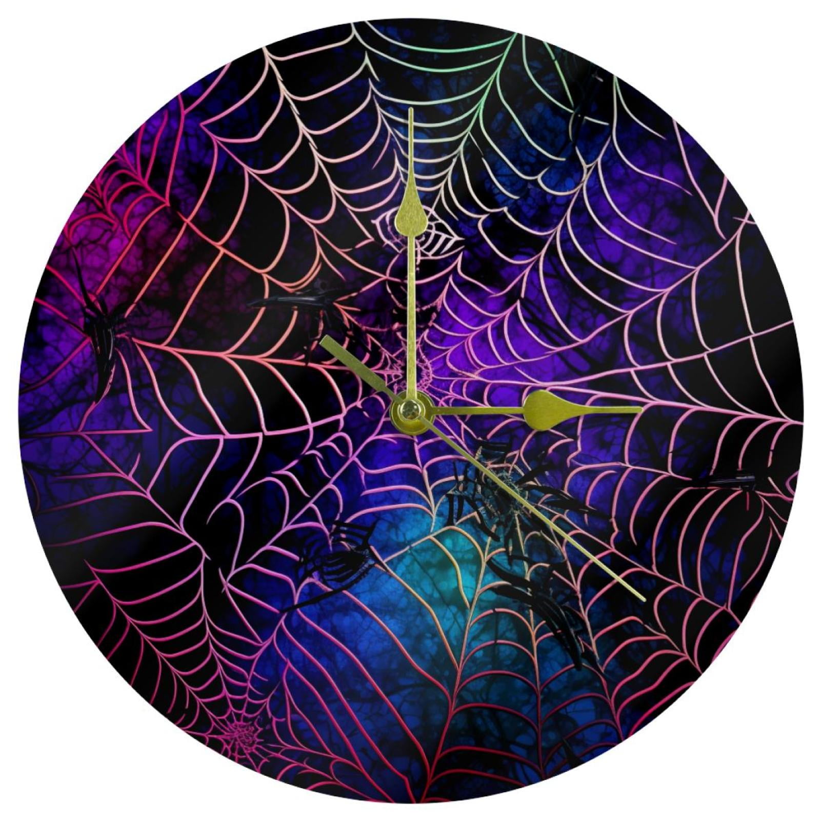 Spider Web Circular Acrylic Wall Clock - Modern Timepiece with ...