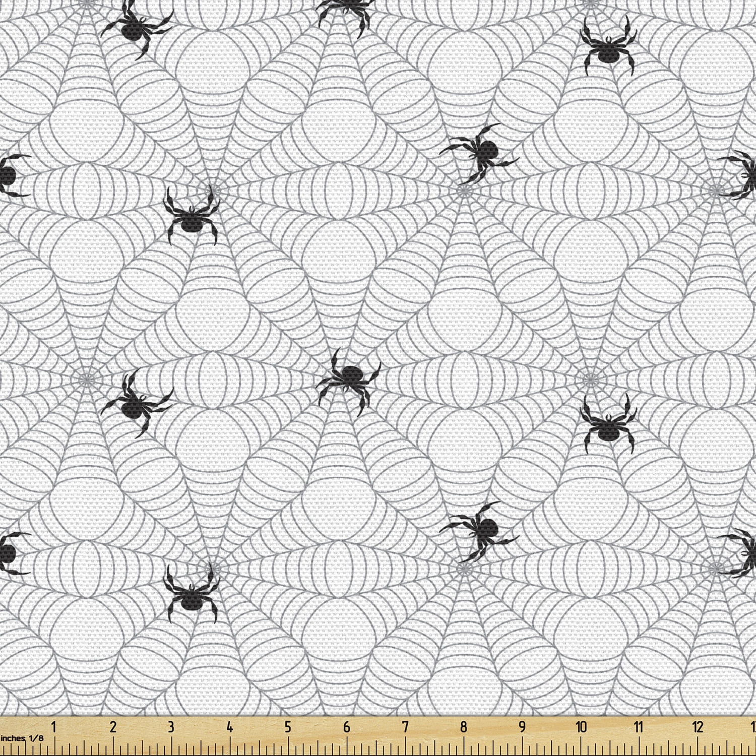 Spider Web Fabric by the Yard Upholstery, Pale Colored Webs with ...