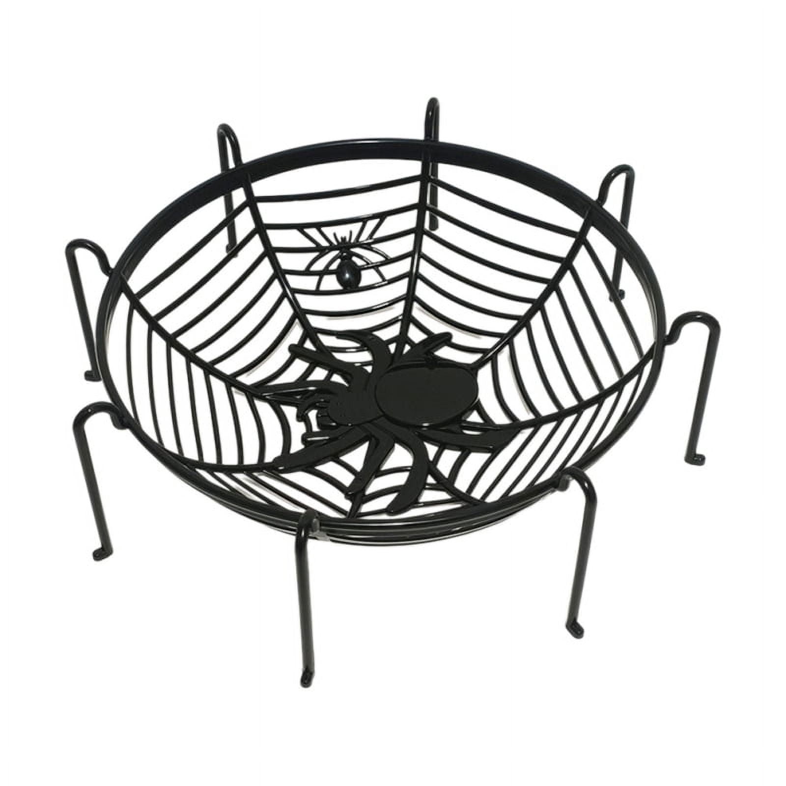 Spider Web Fruit Plates Trick or Treat Baskets Candy Snack Bowl 13 Inch ...