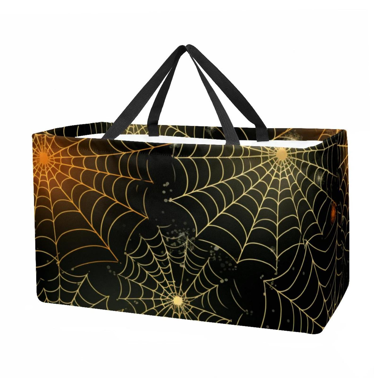 Spider Web Large Capacity Reusable Foldable Storage Basket and Grocery ...