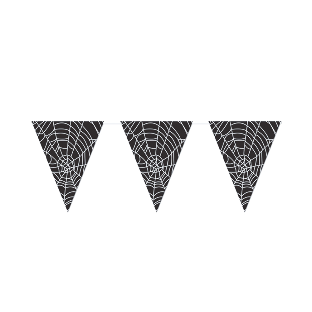 Spider Web Pennant Banner (Pack of 12) - Walmart.com