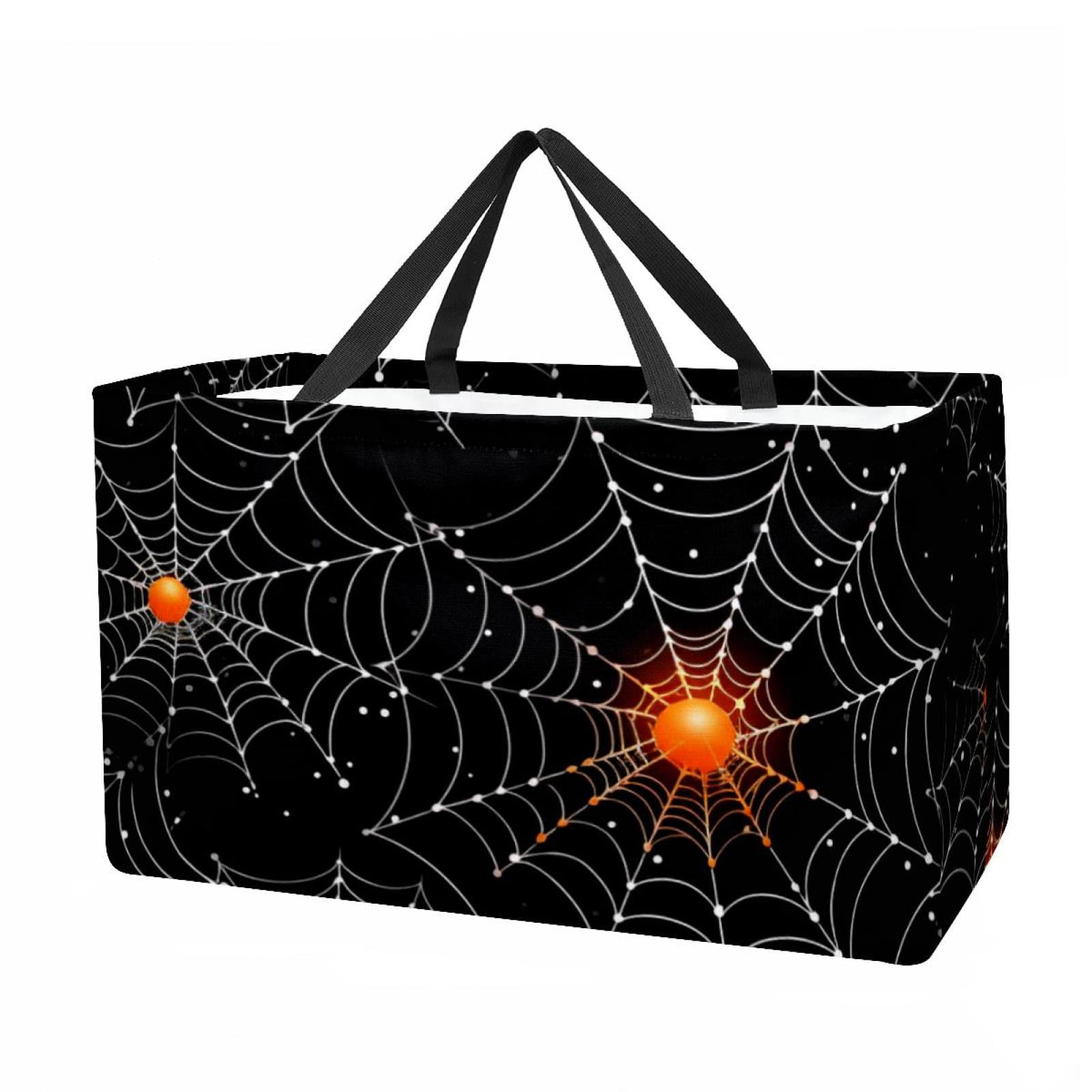 Spider Web Portable Oxford Cloth Picnic Basket Cube Organizer Grocery ...