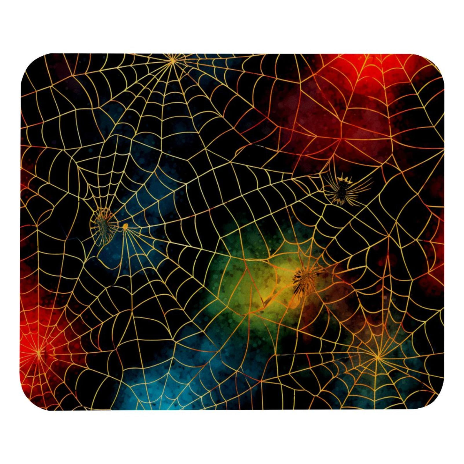 Spider Web Printed Gaming Mousepad Desk Pad, Square 8.3x9.8 Inch Non ...