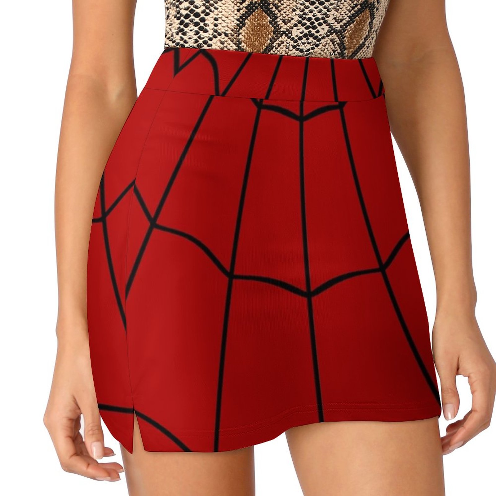 Spider Web-Red Women's skirt Aesthetic skirts New Fashion Short Skirts ...