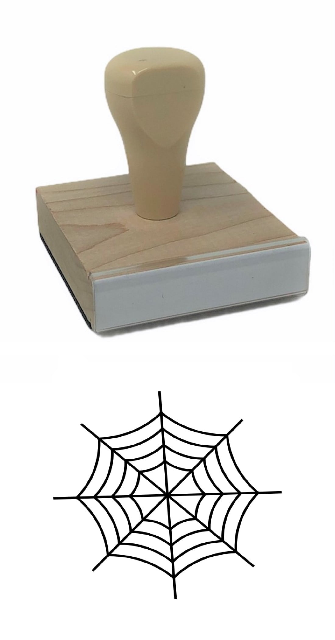 Spider Web Rubber Stamp, 2 X 2" Wood Stamp - Walmart.com