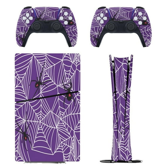 Spider Web Spider Purple PS5/PS5 Pro/PS5 Slim Digital Disc Skin Sticker ...