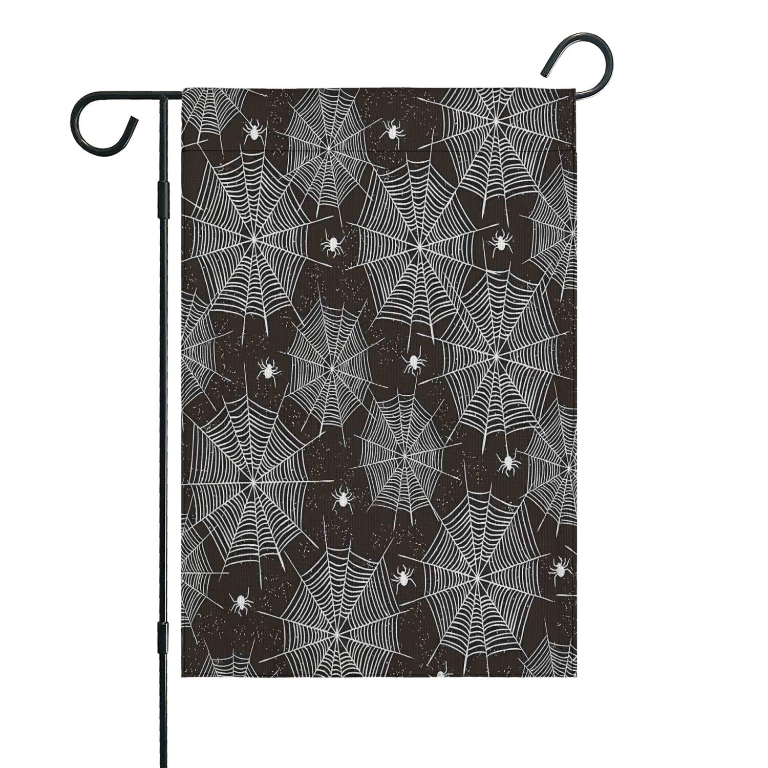Spider Web and Spiders Halloween Pattern Fall Garden Flags 12.5"x18 ...