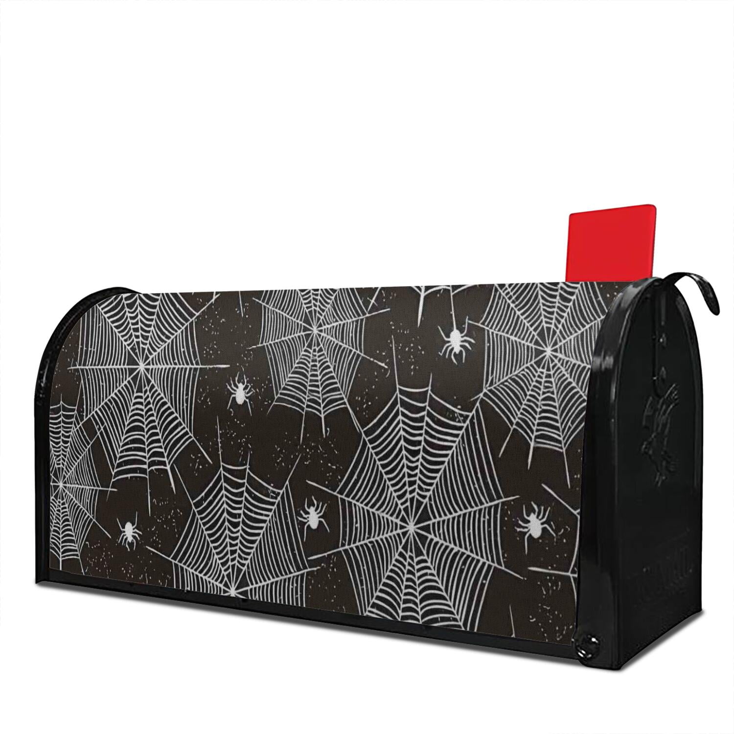 Spider Web and Spiders Halloween Pattern Magnetic Mailbox Covers ...