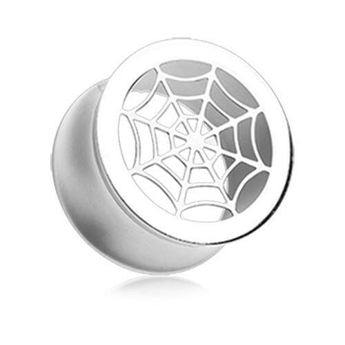Spider Web Steel Double Flared Ear Gauge Hollow Plug - Walmart.com