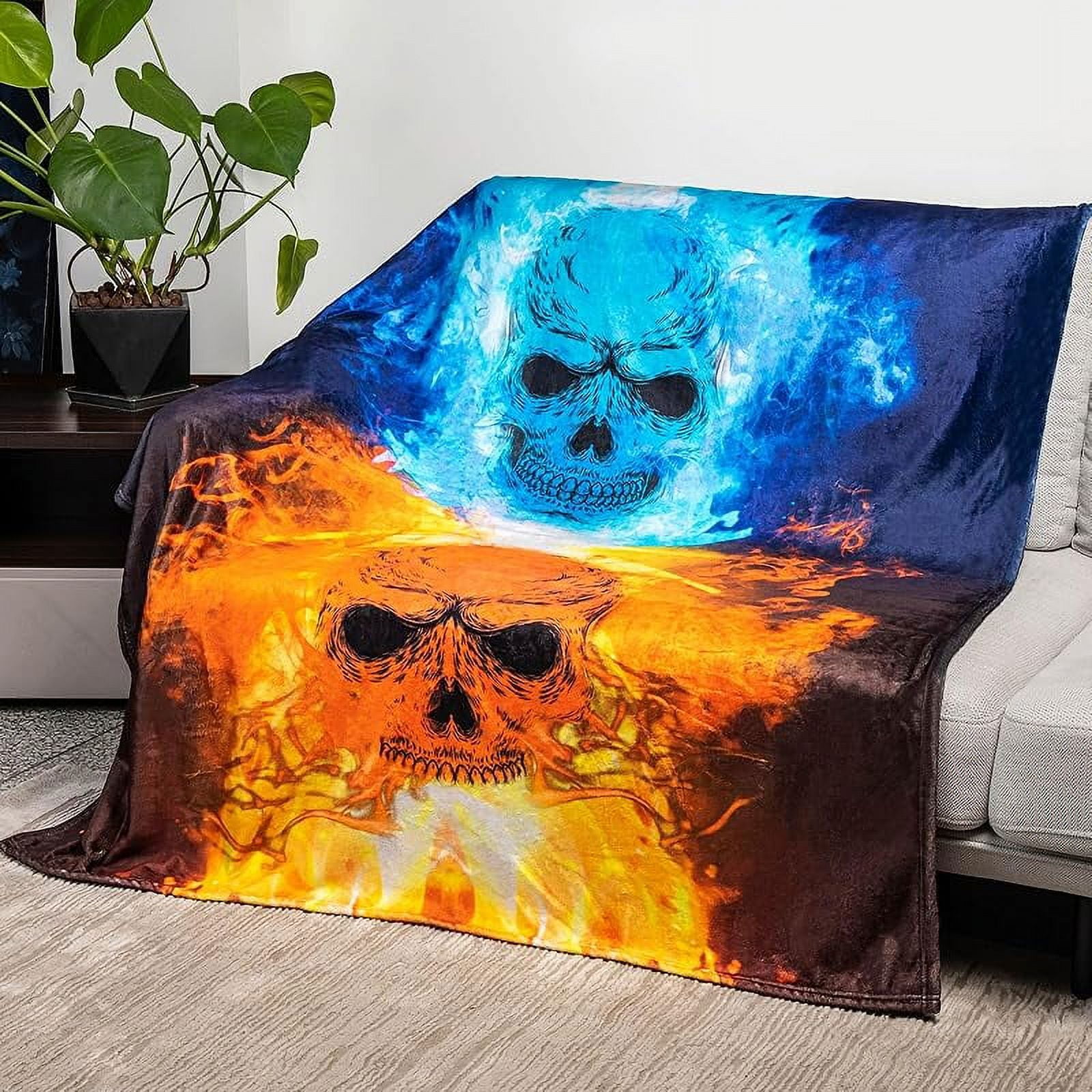 Spider Web throw Blanket Gothic Black Blanket Skeleton Blanket Witch ...