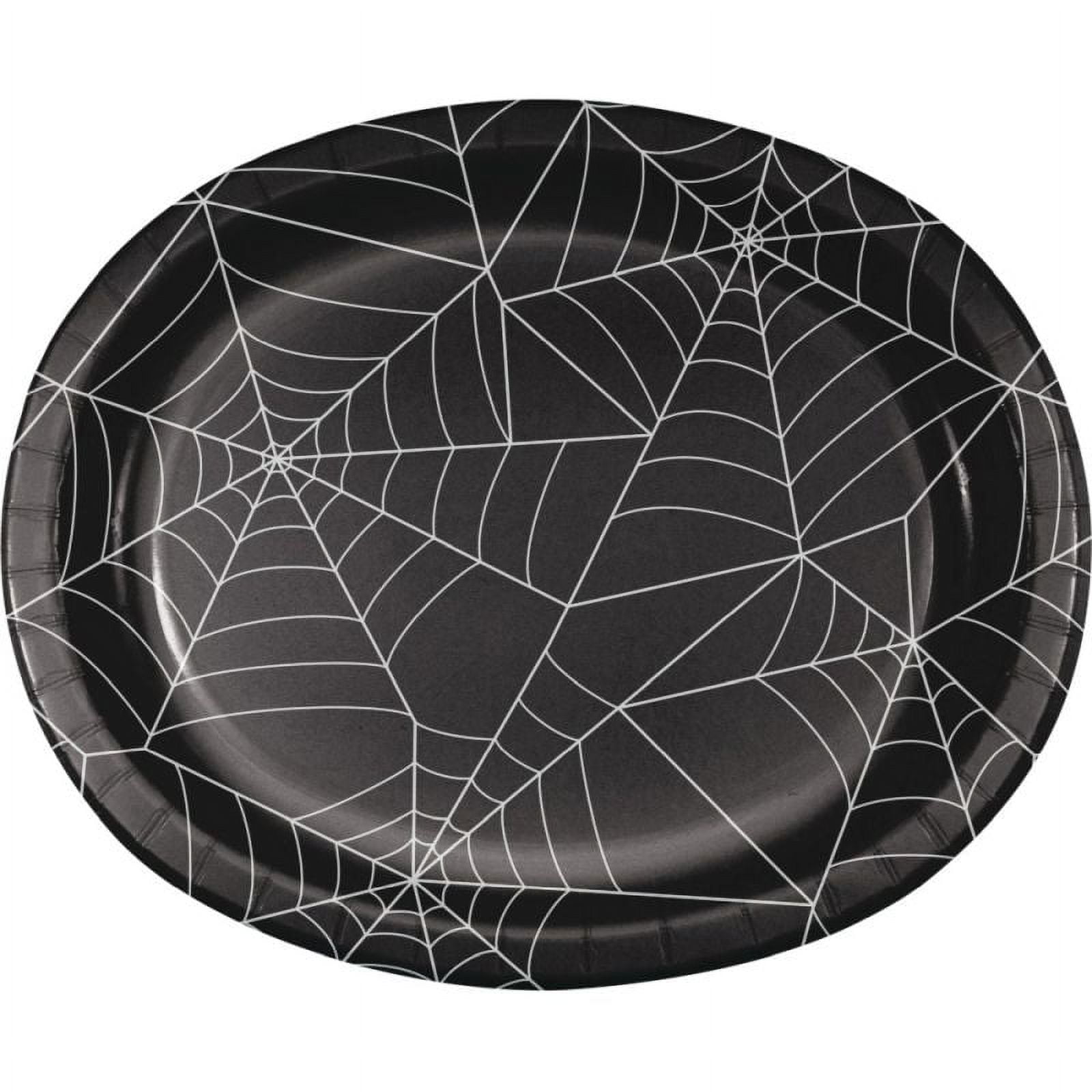Spider Webs 12-Inch Oval Paper Plates 8 Per Pack - Walmart.com