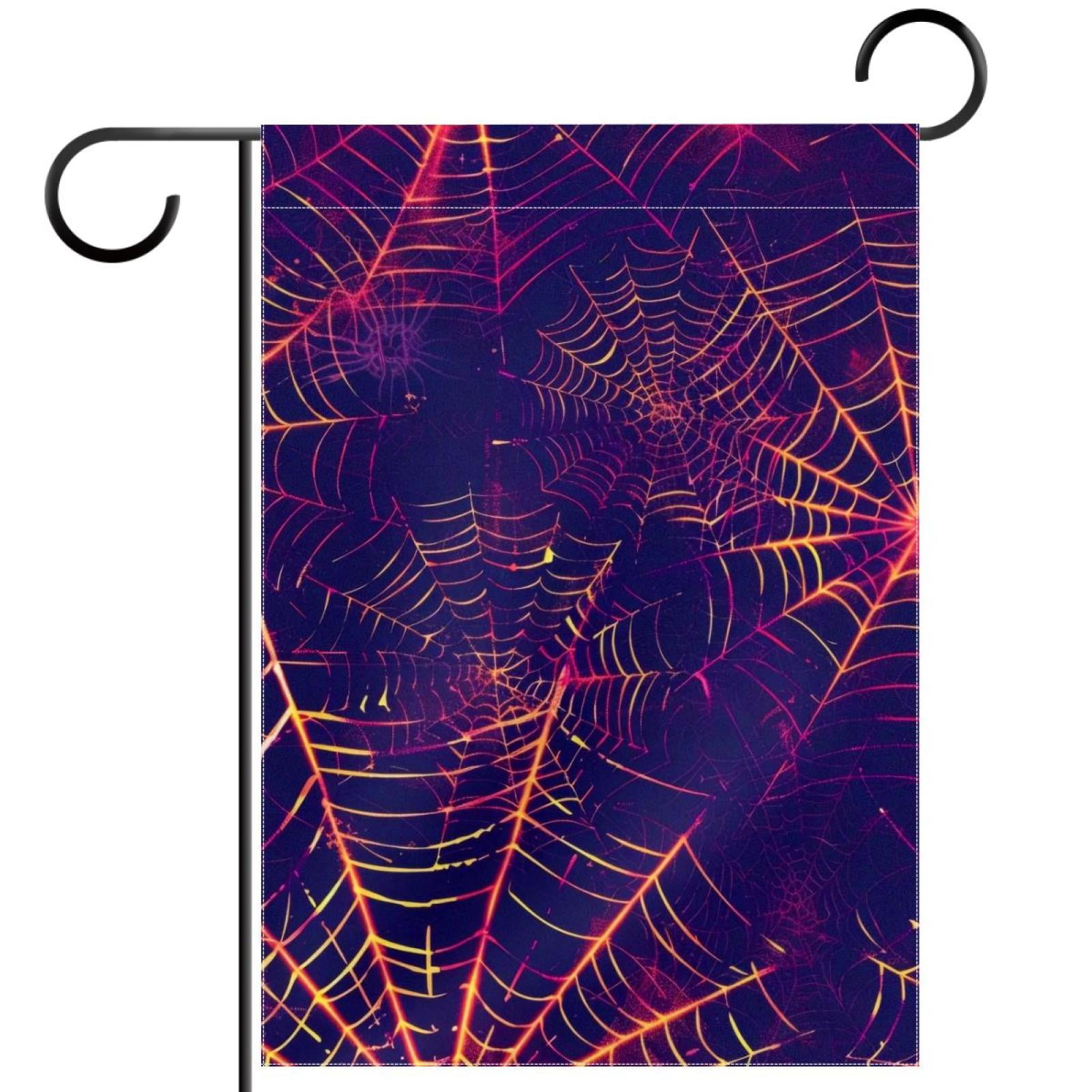 Spider Webs Seamless Pattern Decorative Garden Flag for All Seasons, 12 ...