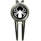 Spider White/Black Widow Golf Divot Repair Tool and Ball Marker ...