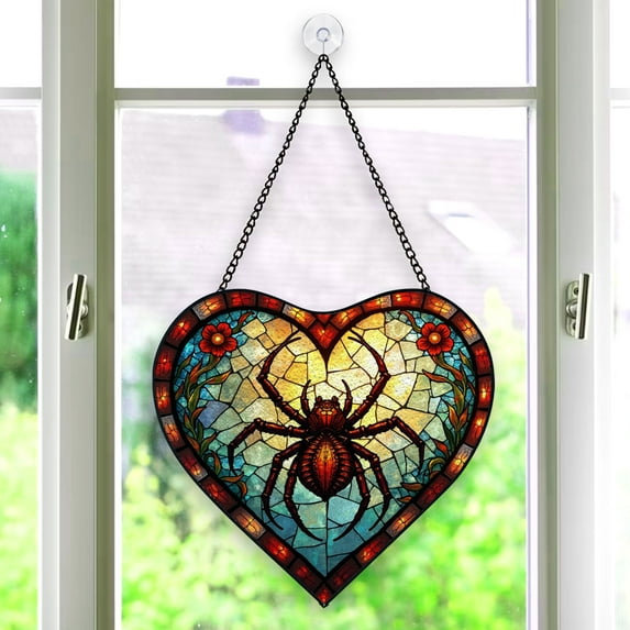 Spider Window Hanging Stained Glass Chirstmas, Spider Suncatchers for ...