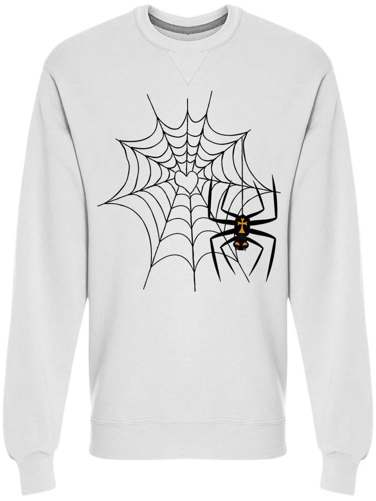 Spider With Heart-shaped Web Sweatshirt Men -Image by Shutterstock ...