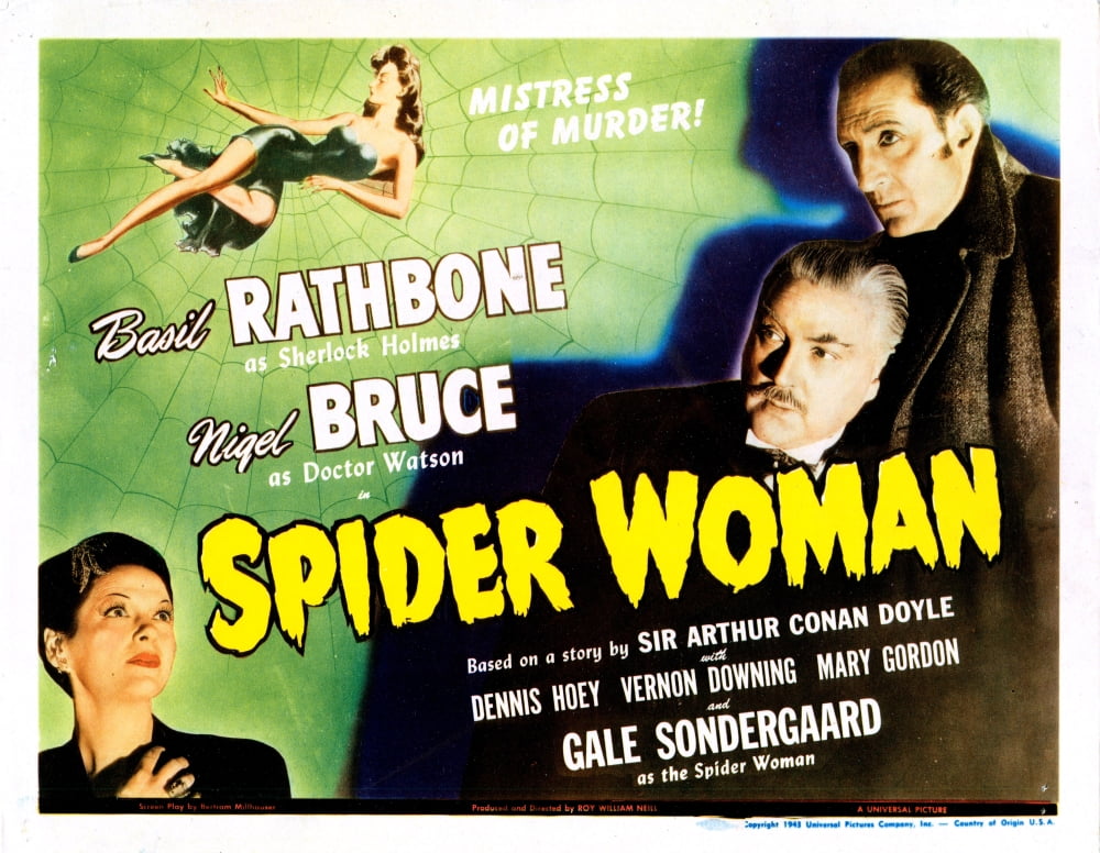 Spider Woman (Aka Sherlock Holmes And The Spider Woman) Us Lobbycard ...