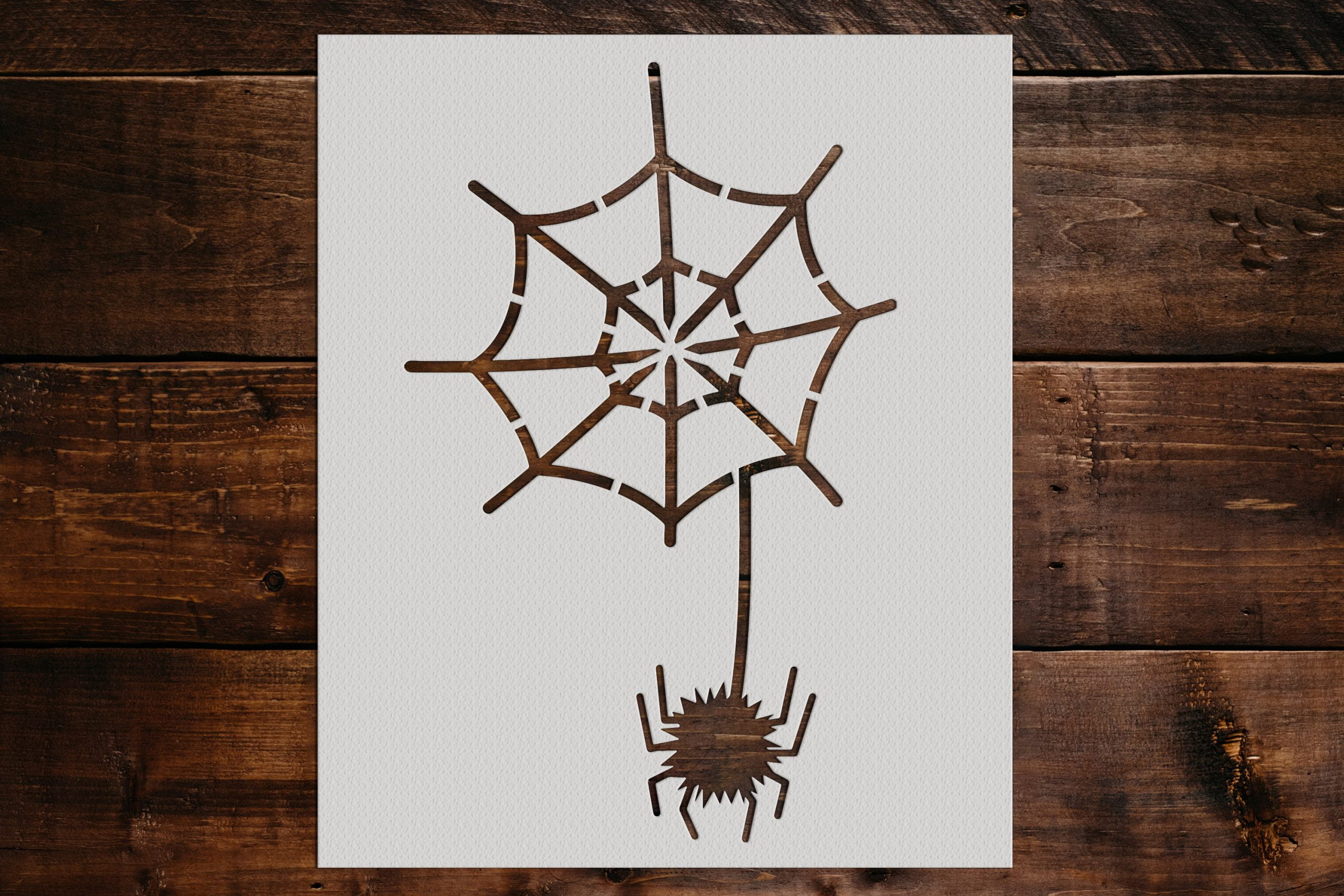 Spider and Spider Web Stencil - Art and Wall Stencil (48"x84 ...