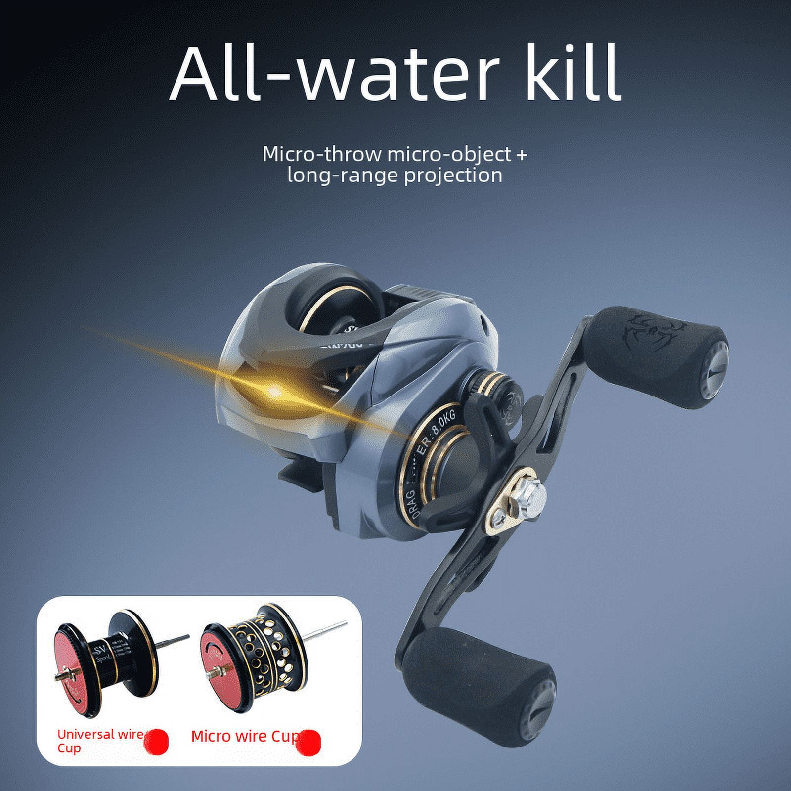 Spider black anti-explosion line water drop wheel all metal wire Cup ...