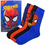 Spider-man 4-Pair Crew Socks Lenticular Box Set - Walmart.com