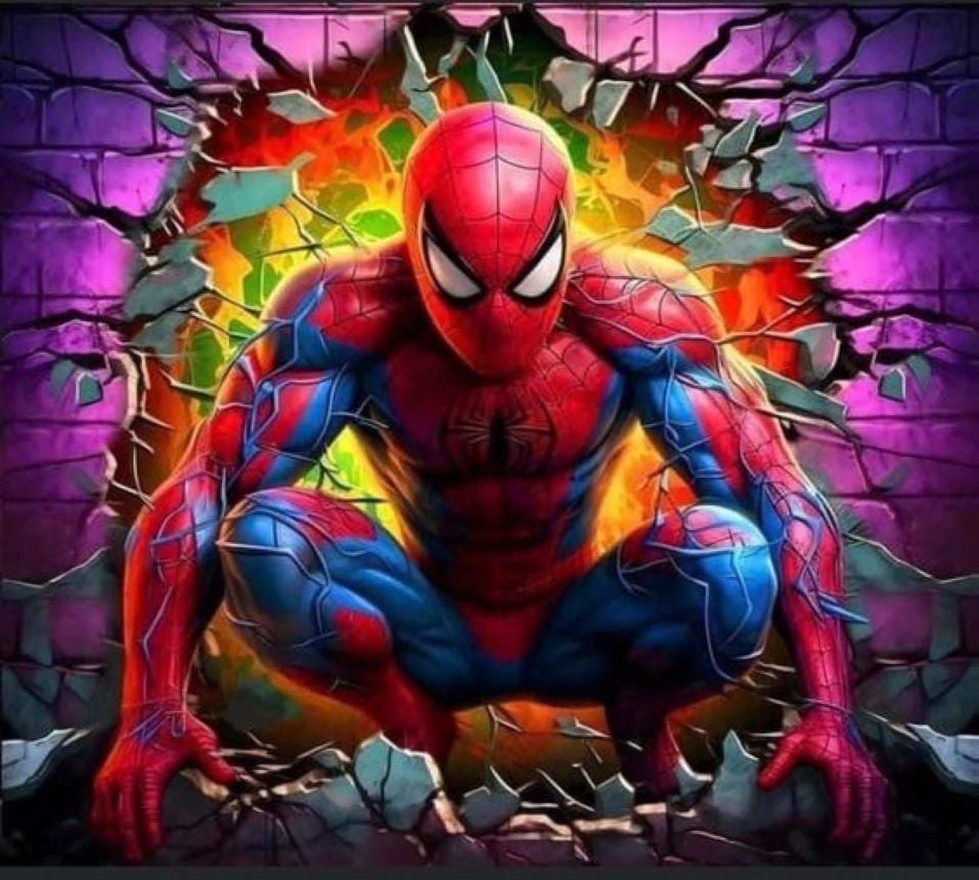 Spider-man Diamond Painting Kits for Adults, DIY 5D Round Full Drill ...