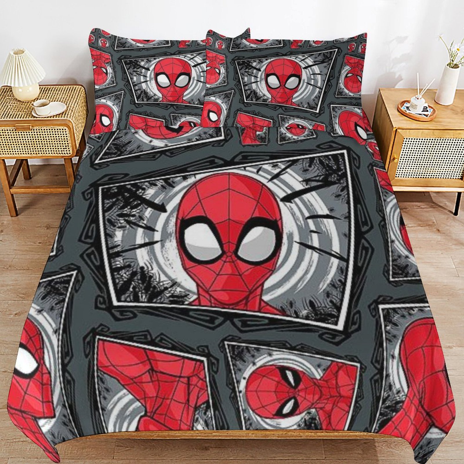 Spider-man Bulet 3-Piece All Season Bedding Set, Comforter Set with ...