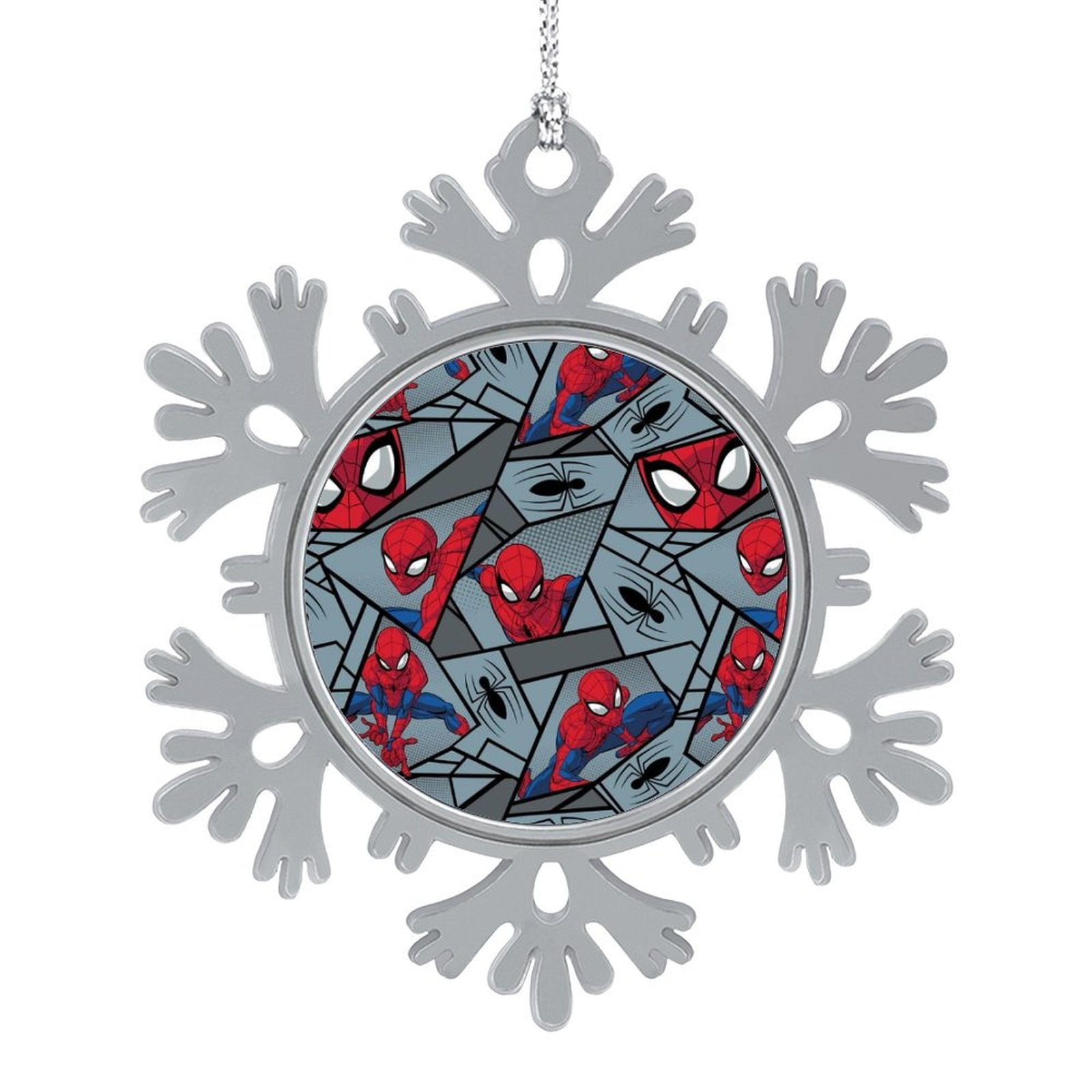 Spider-man Bulet Christmas Hanging Snowflake Decorations Tree Ornaments ...