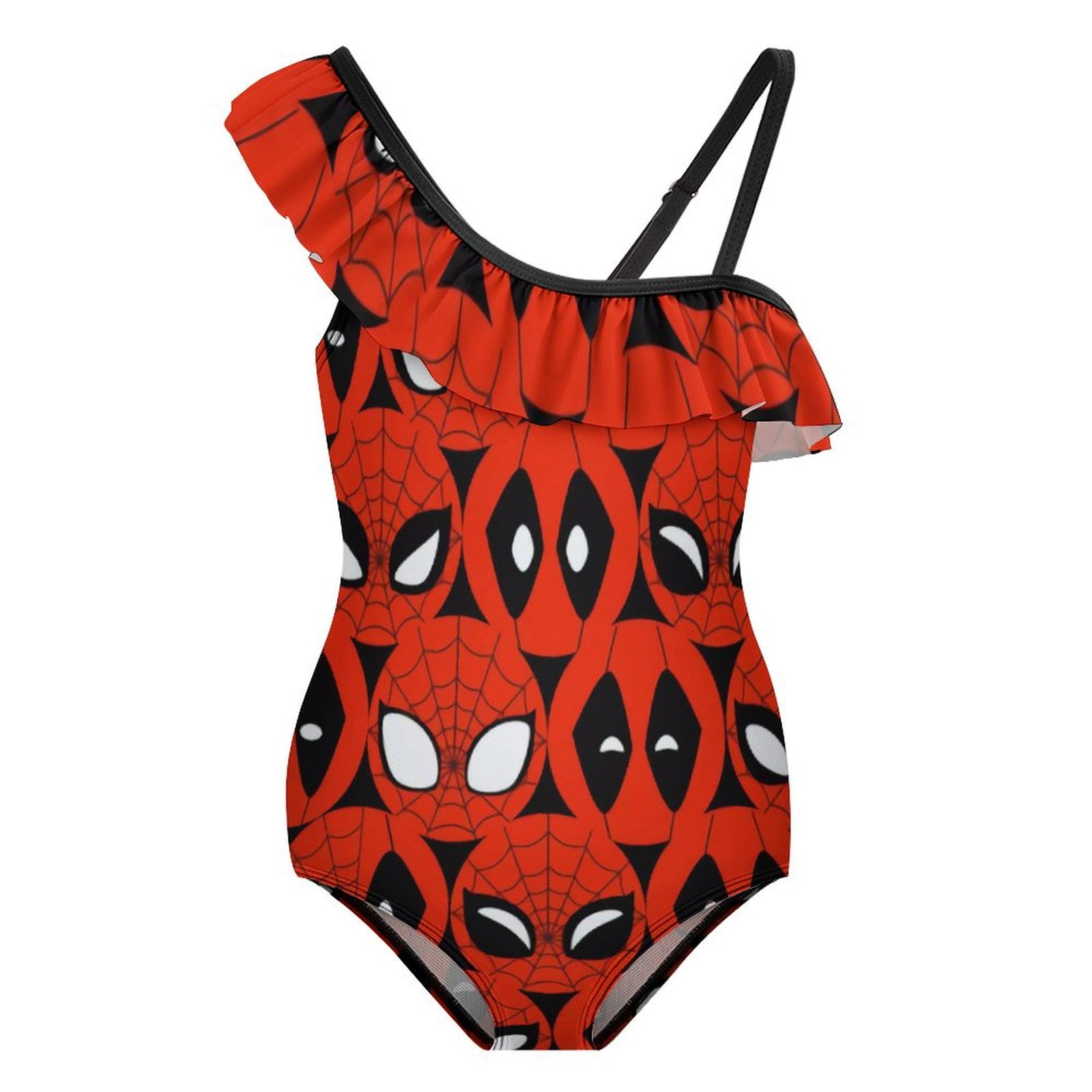 Spider-man Girls Swimsuit One Piece Swimsuits Ruffle Bathing Suit Kids ...