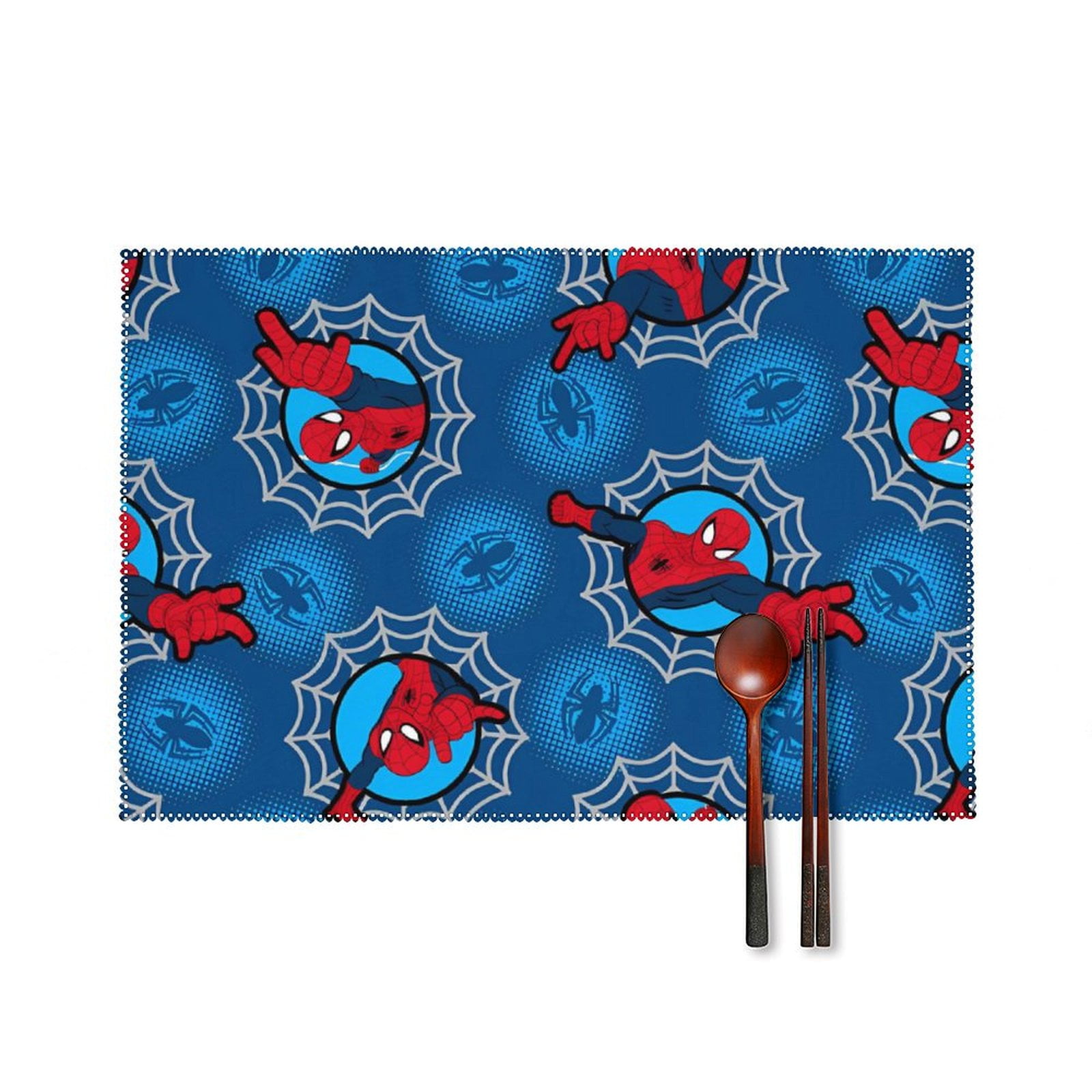 Spider-man Heat Resistant Placemats Set of 4, Waterproof Wipeable Floor ...