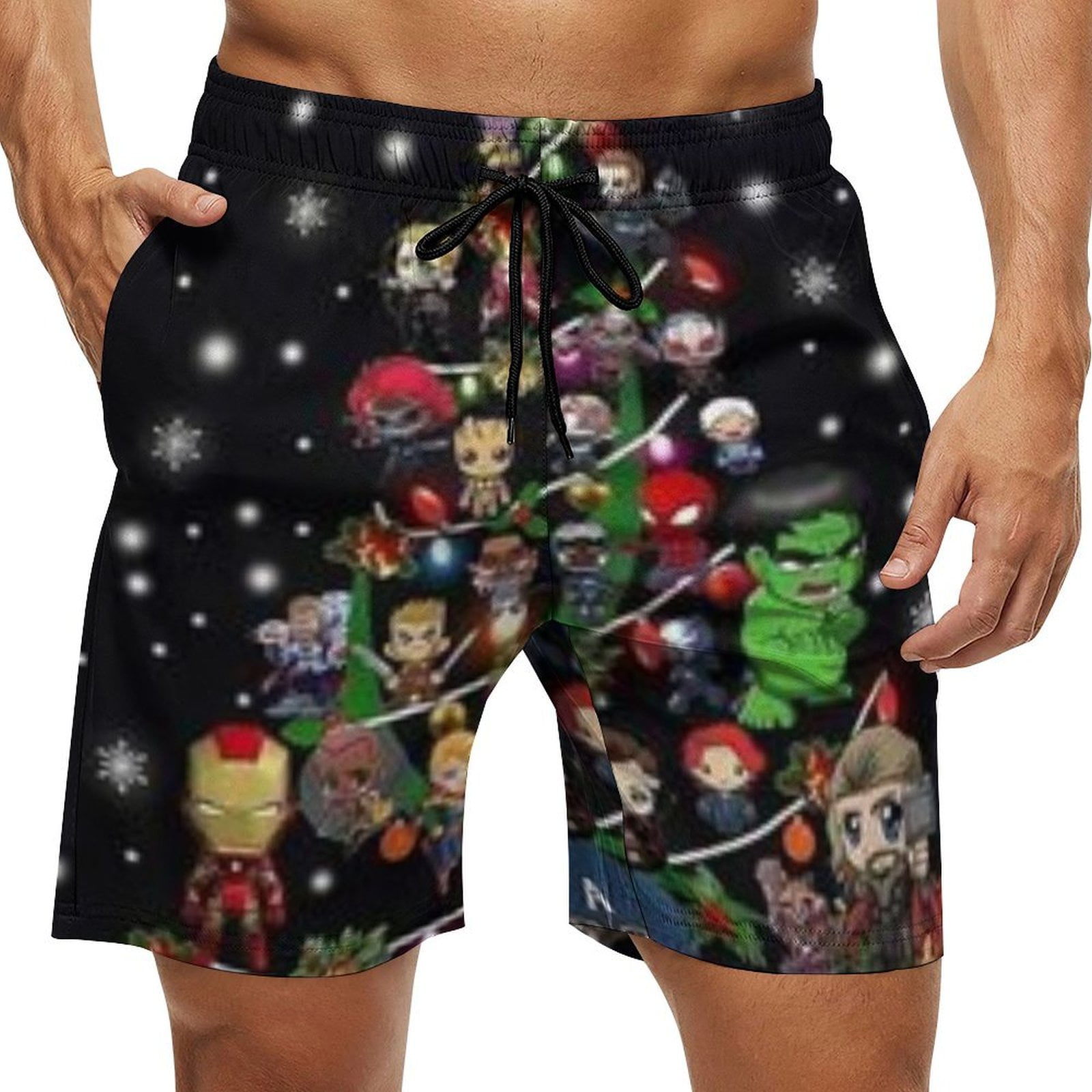 Spider-man Men's Quick Dry Swim Shorts with Mesh Lining Loose - Fit ...