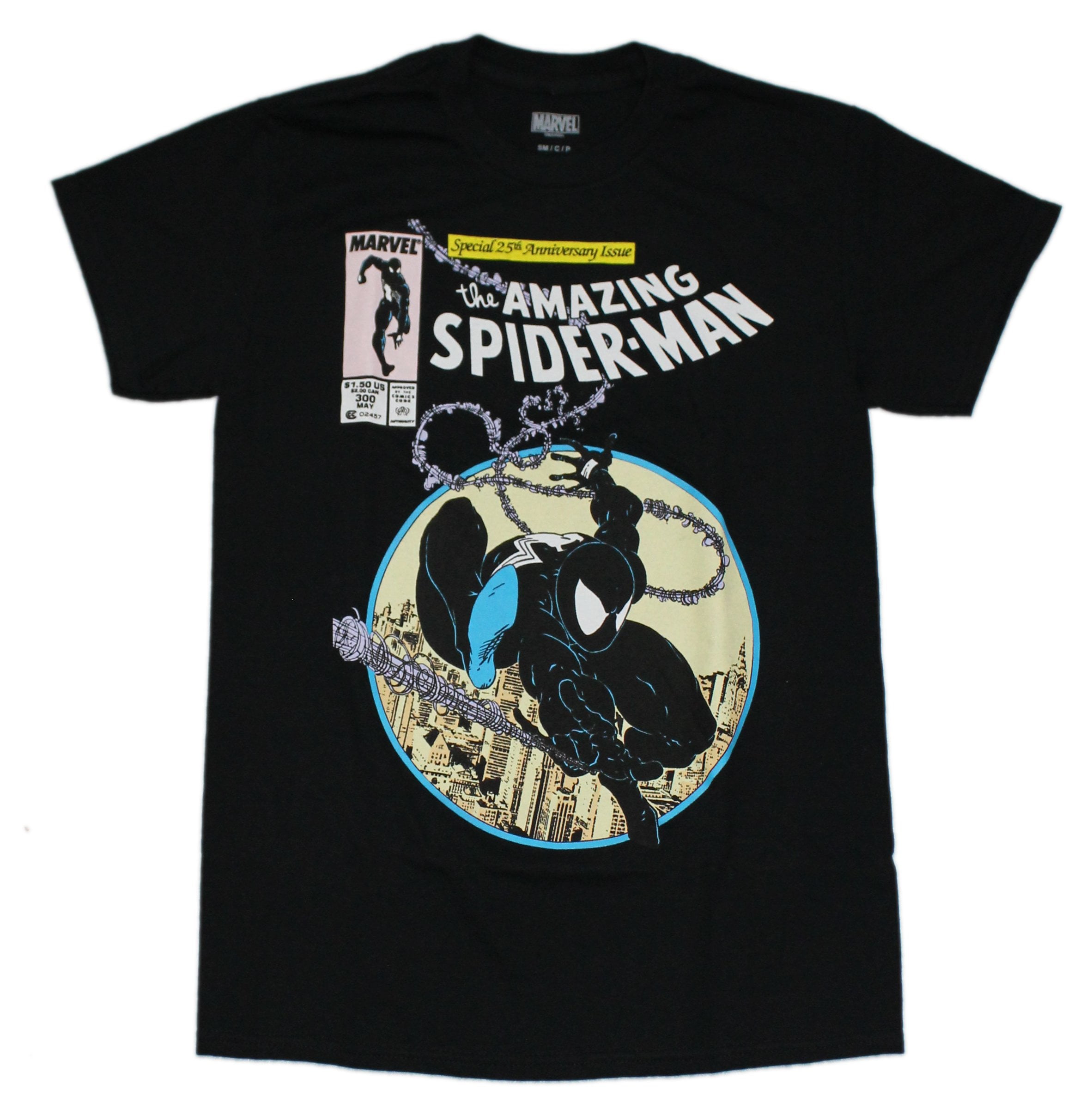 Spider-man Mens T-Shirt - 25th Anniversay Issue 300 Cover Image (Medium) - Walmart.com