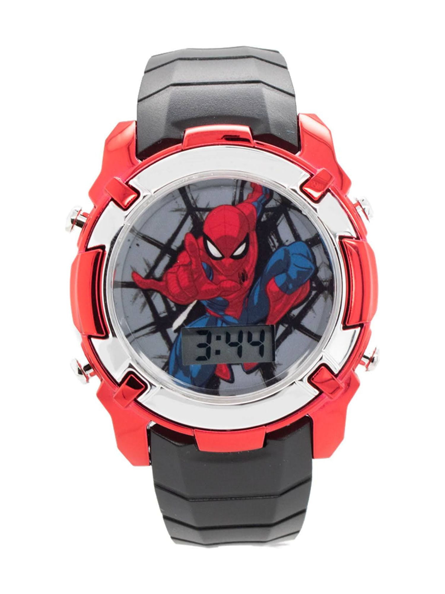Marvel Spider-Man Unisex Child LCD Watch in Red and Black with ...