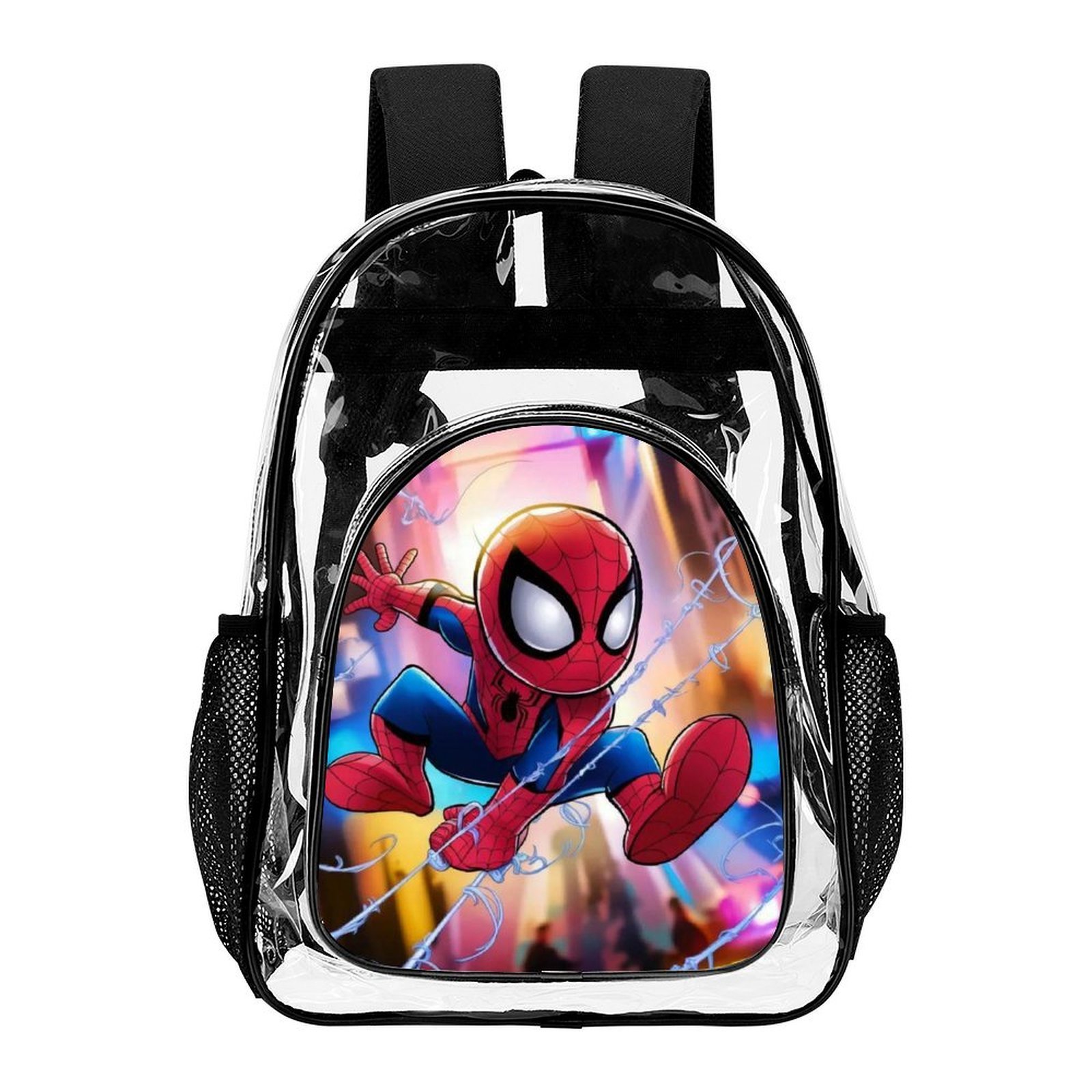 The Spider-man Transparent Backpack for Teens Students Comic Cartoon ...
