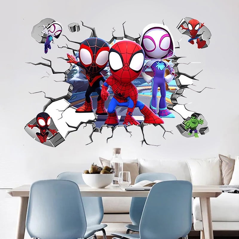 Spider-man Wall Stickers 3D Wall Stickers Children wall stickers ...