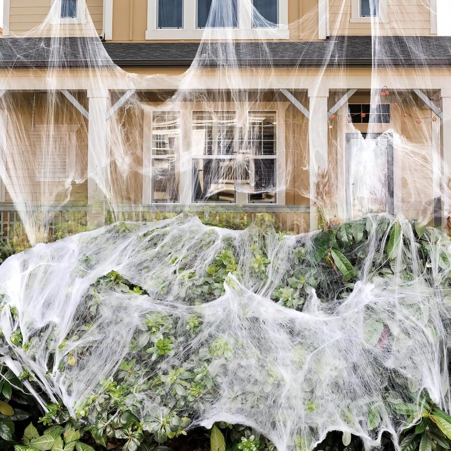 Spider web Halloween decoration bonus, including fake spiders, super ...