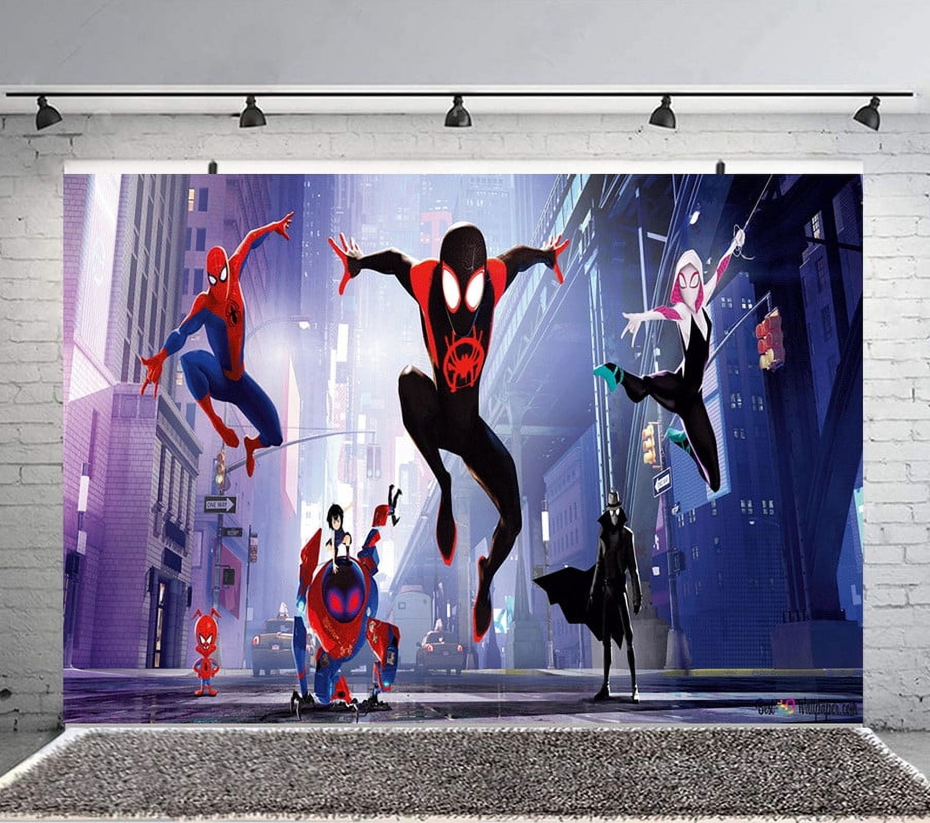 SpiderMan Across the Spider Verse Backdrop Banner Party Supplies Poster ...