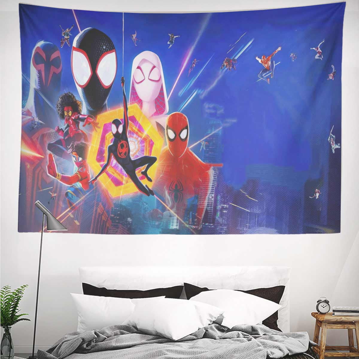 SpiderMan Across the Spider Verse Tapestry Gift Wall Hanging Backdrop ...