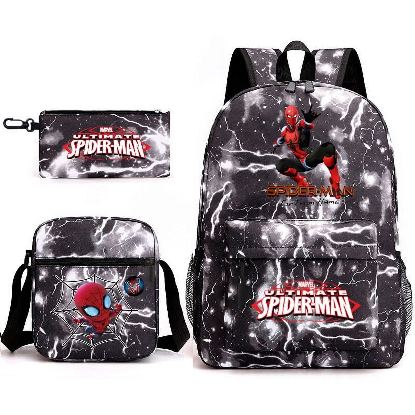 SpiderMan Cartoon 1/3 Piece Backpack Anime Knapsacks Game Day Packs ...