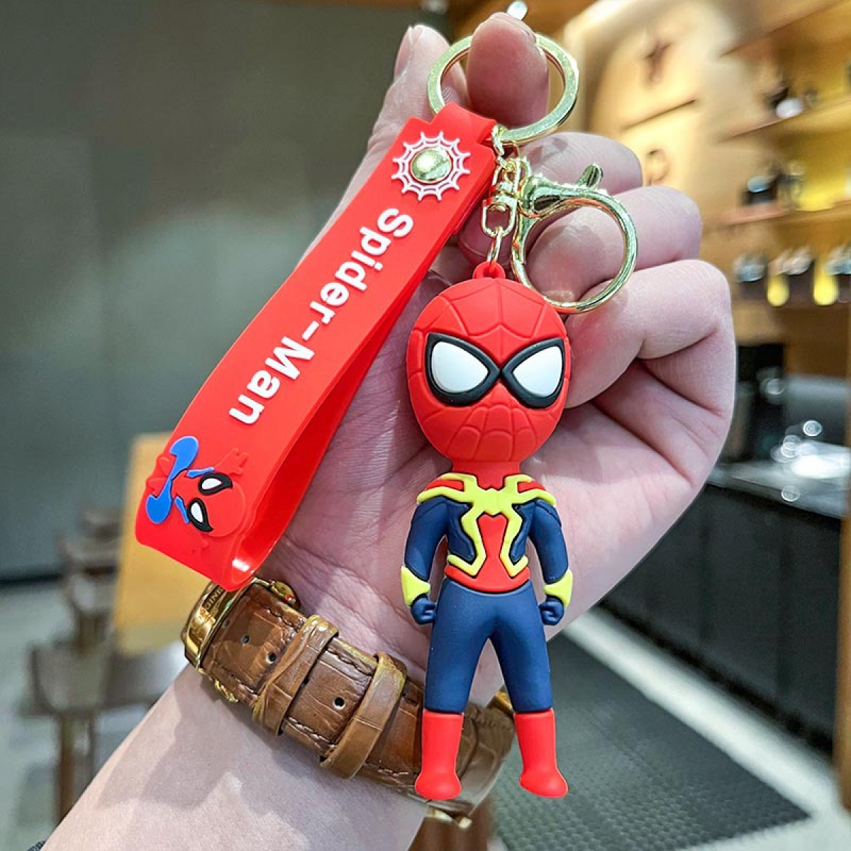 SpiderMan Cartoon Character Silicone Keychain - Cute Backpack Accessory ...
