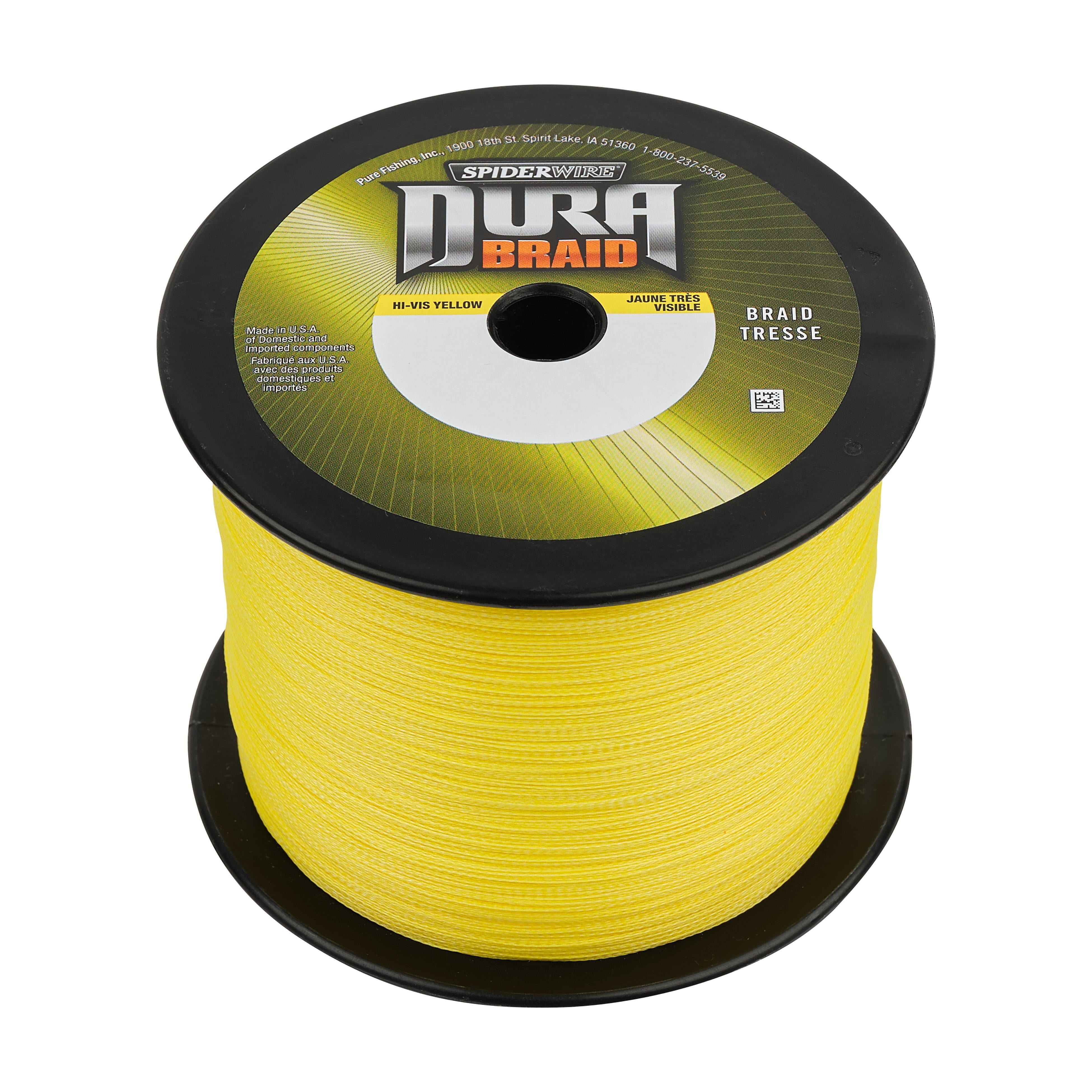 SpiderWire DuraBraid Fishing Line, Hi-Vis Yellow, 65 lb Test Strength ...