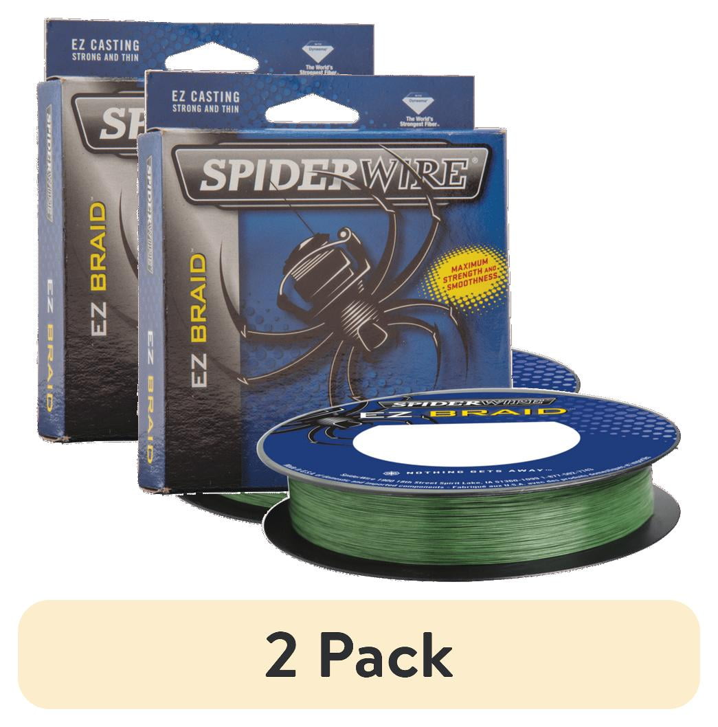 (2 pack) SpiderWire EZ Braid™ Superline, Moss Green, 20lb | 9kg Fishing Line - Walmart.com