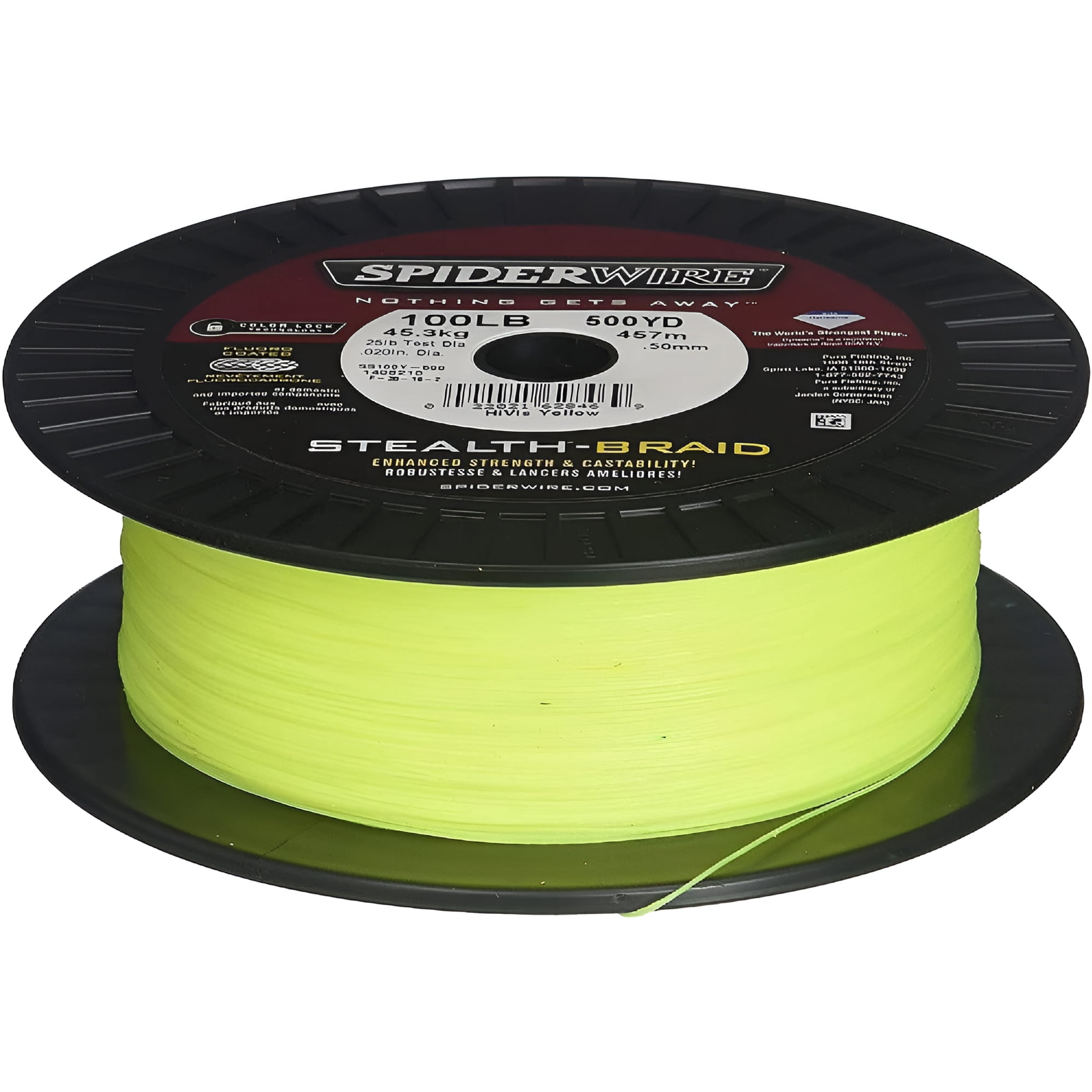 SpiderWire Stealth® Superline, Hi-Vis Yellow, 65lb | 29.4kg Fishing ...