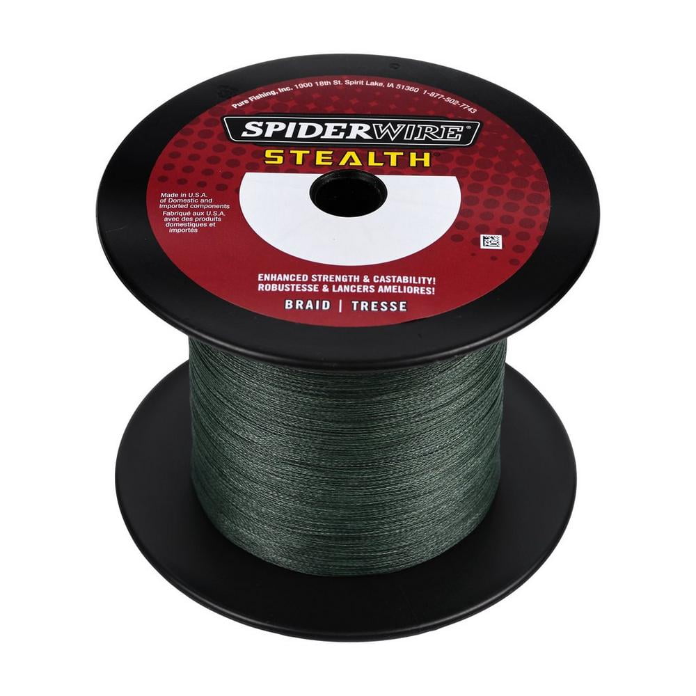 SpiderWire Stealth® Braid Fishing Line, Moss Green, 15 lb Test Strength ...