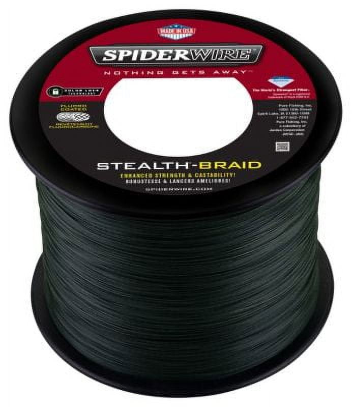 SpiderWire Stealth® Braid Fishing Line, Moss Green, 50 lb Test Strength ...