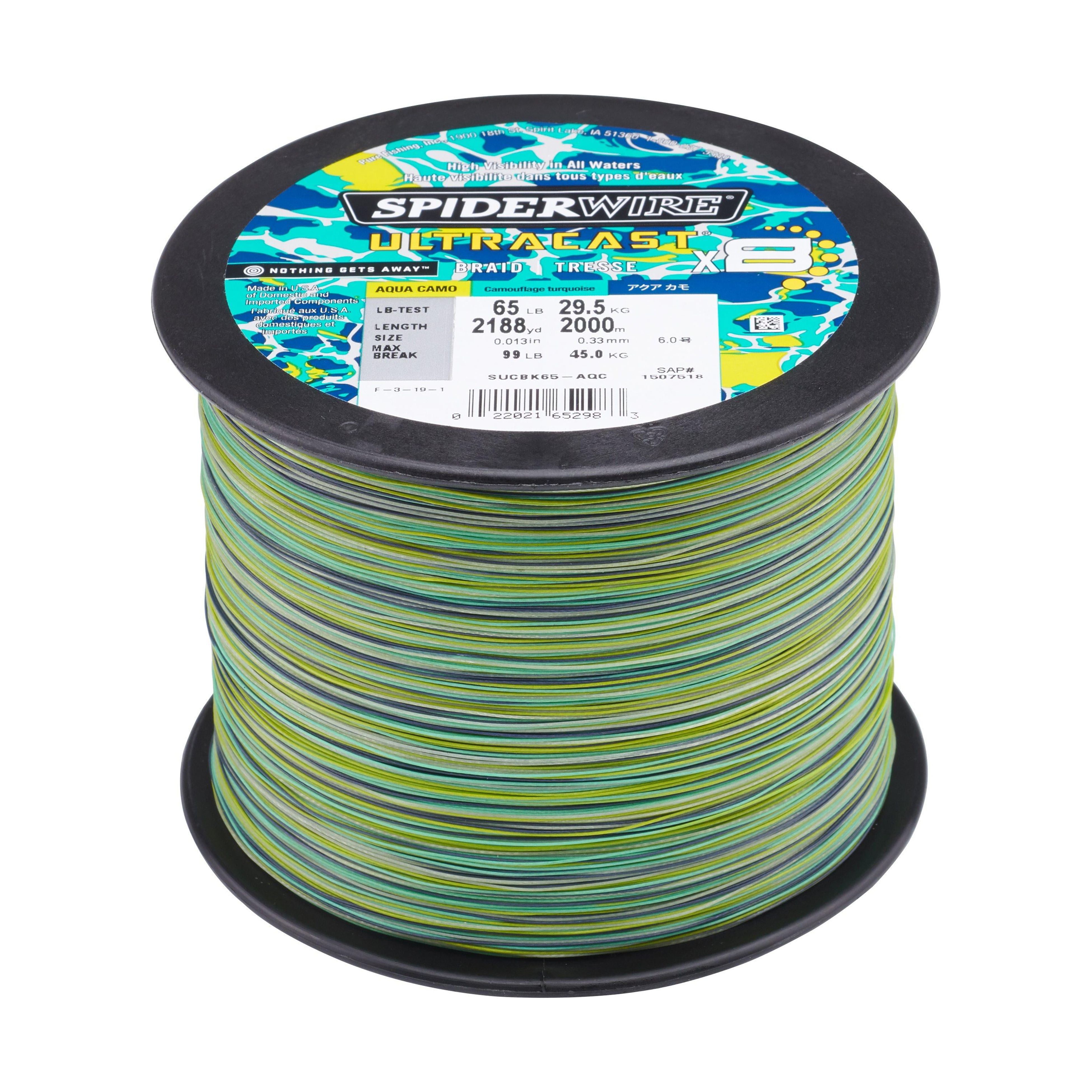 SpiderWire Ultracast® Braid Fishing Line, Aqua Camo, 50 lb Test ...